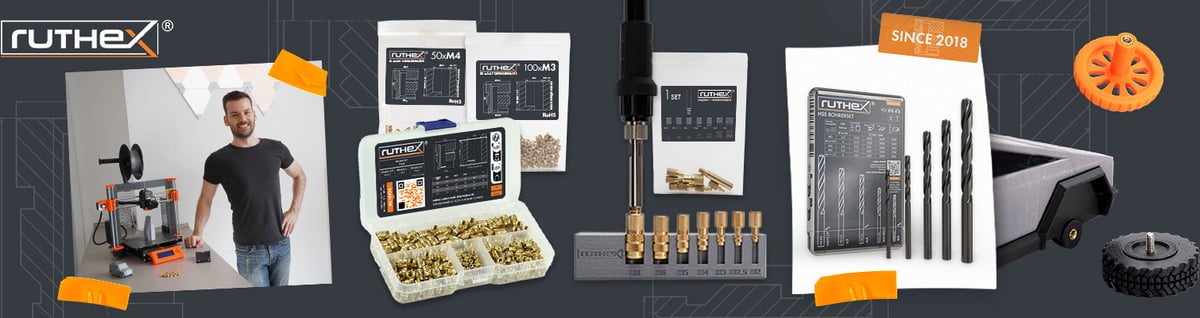 ruthex Gewindeeinsätze & 3D Drucker Zubehör - 3DJake Deutschland