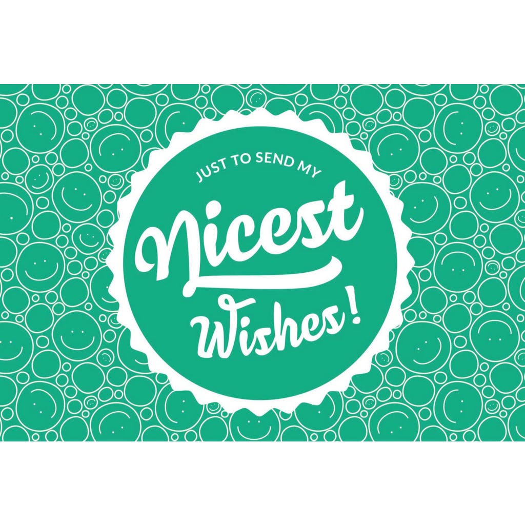 3DJAKE "Nicest Wishes!" Greeting Card - 3DJake Ireland