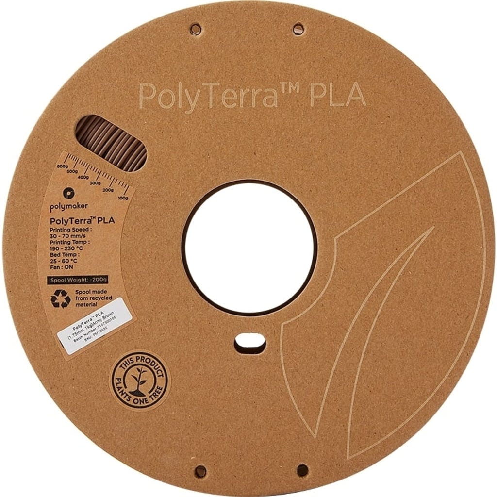 Polymaker PolyTerra PLA Army Brown - 3DJake Ireland