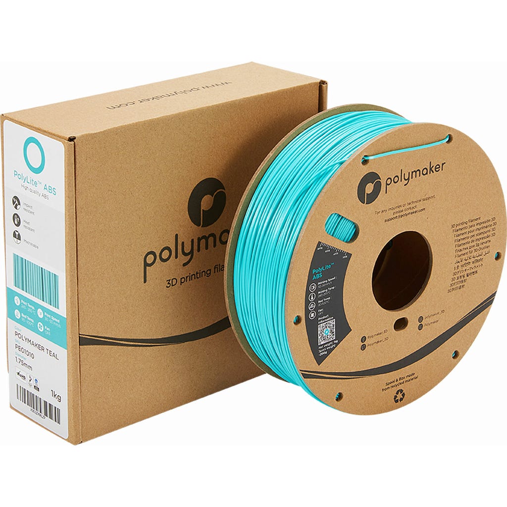 Polymaker PolyLite ABS Turquoise - 3DJake Ireland