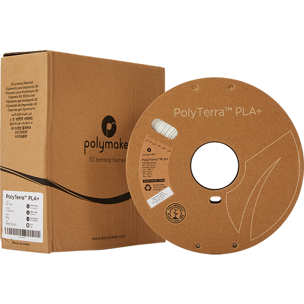 Polymaker PolyTerra PLA+ White - 3DJake Ireland