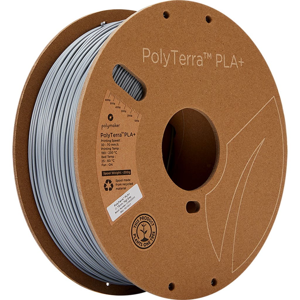 Polymaker PolyTerra PLA+ Grey - 3DJake International
