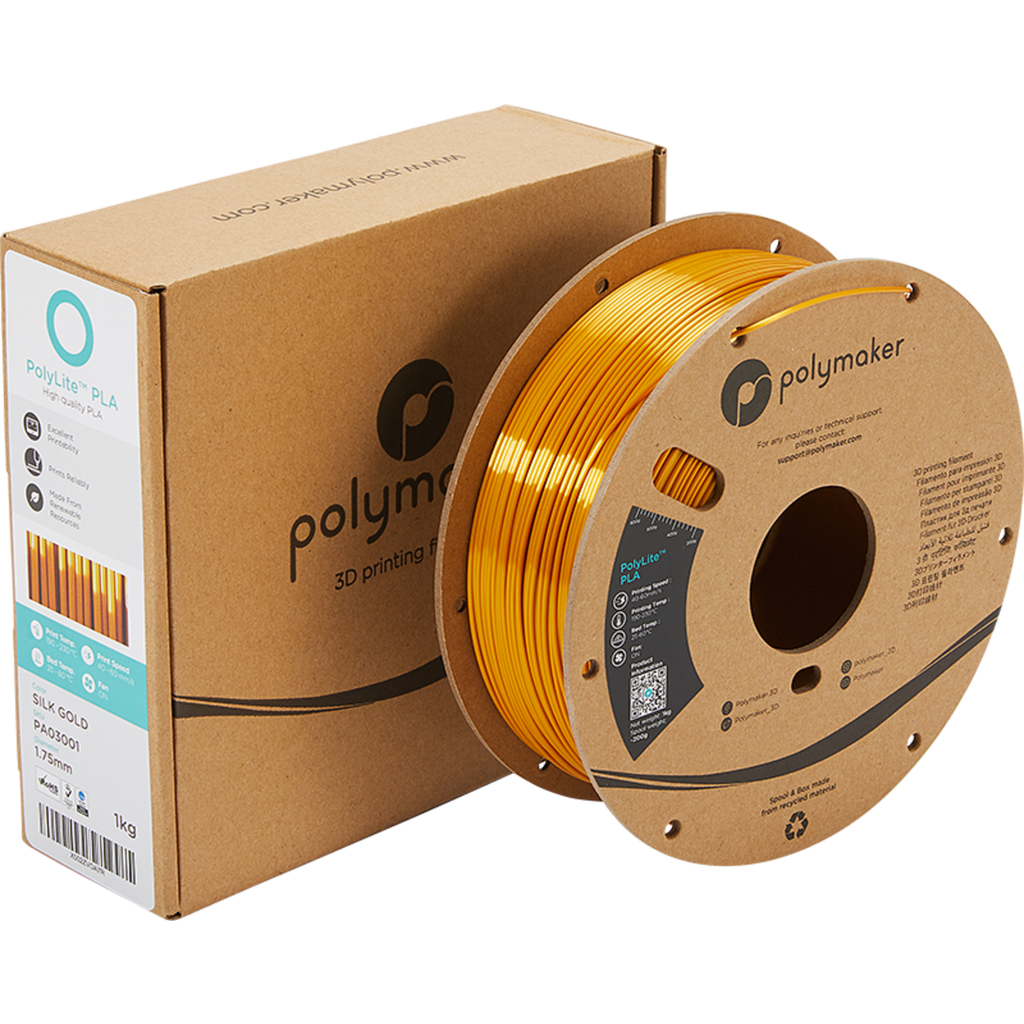 Polymaker PolyLite Silk PLA Gold - 3DJake Online Shop