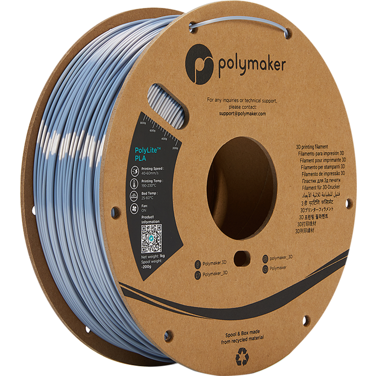 Polymaker PolyLite Silk PLA Silver - 3DJake International