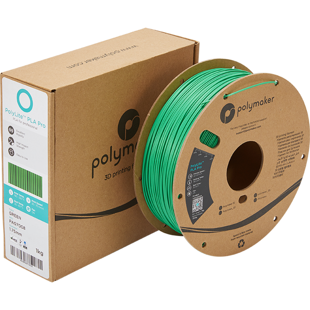 Polymaker PolyLite PLA PRO Green - 3DJake
