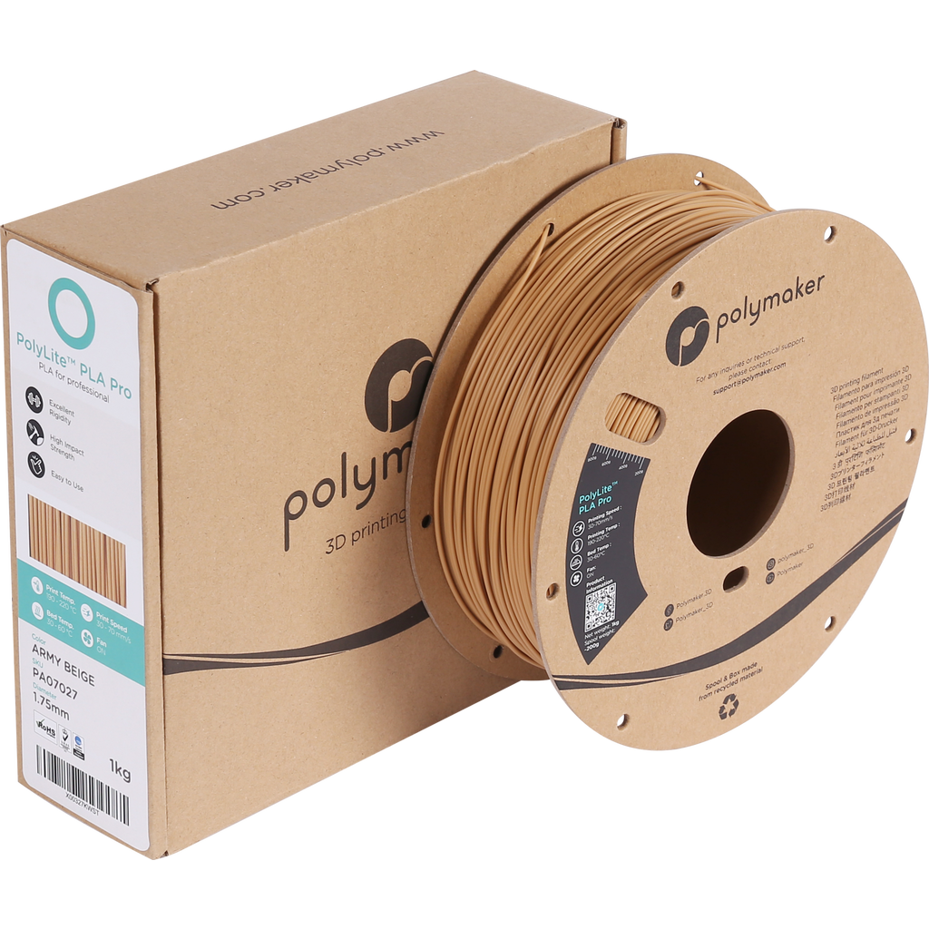Polymaker PolyLite PLA PRO Army Beige - 3DJake