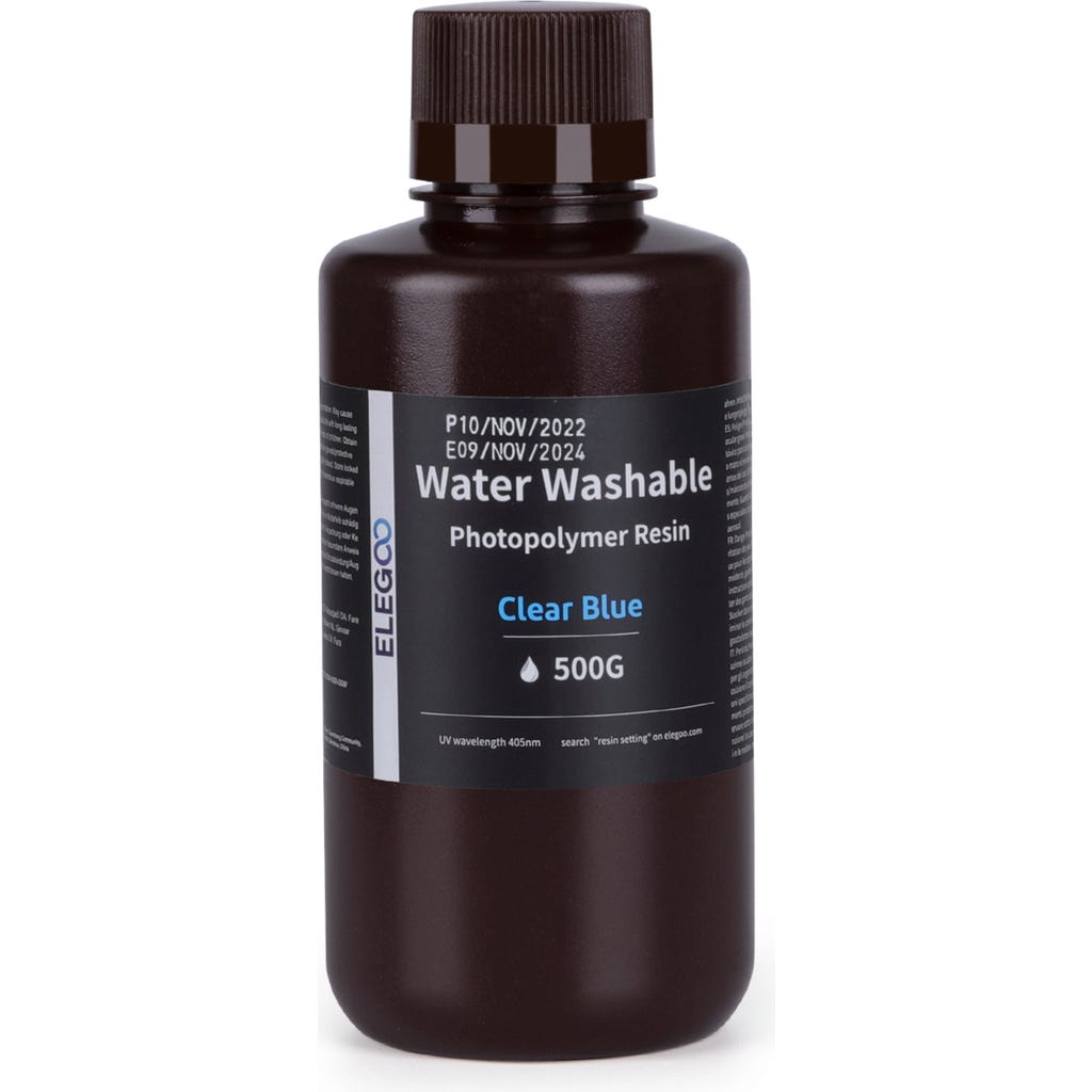Elegoo Water Washable Resin Clear Blue - 3DJake España