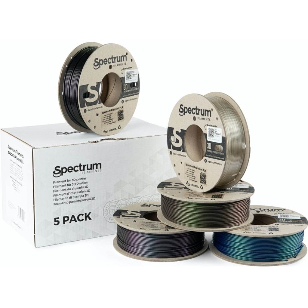 Spectrum Set of 5 Premium PLA Essentials - 3DJake International