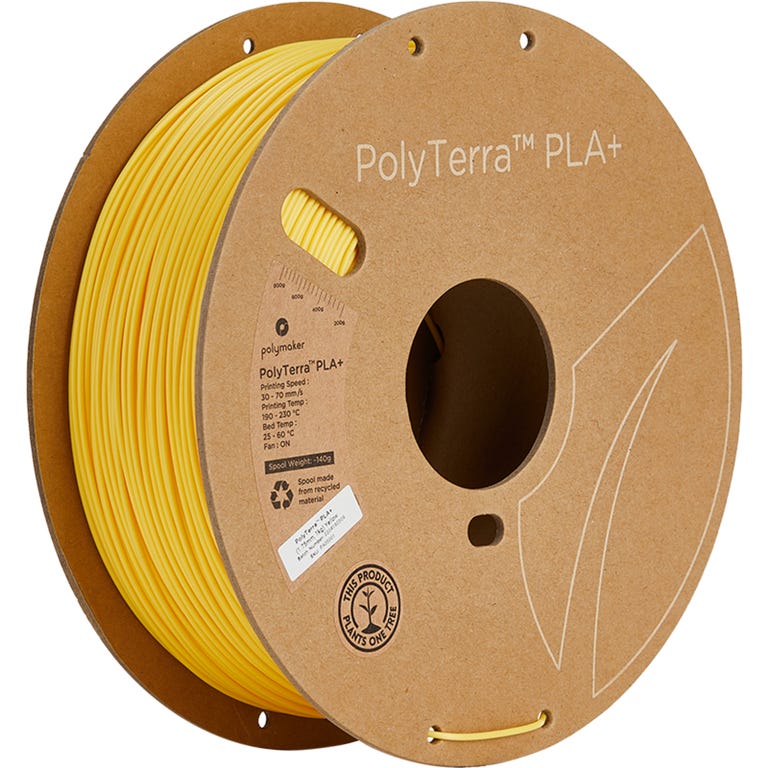 Polymaker PolyTerra PLA+ Yellow - 3DJake Sverige