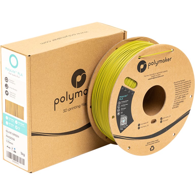 Polymaker PolyLite PLA Olive Green - 3DJake Schweiz