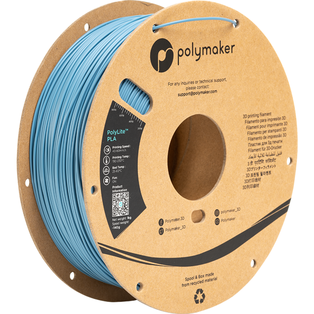 Polymaker PolyLite PLA Stone Blue - 3DJake International