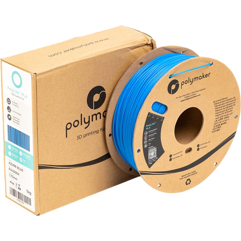 Polymaker PolyLite PLA Azure Blue - 3DJake Ireland