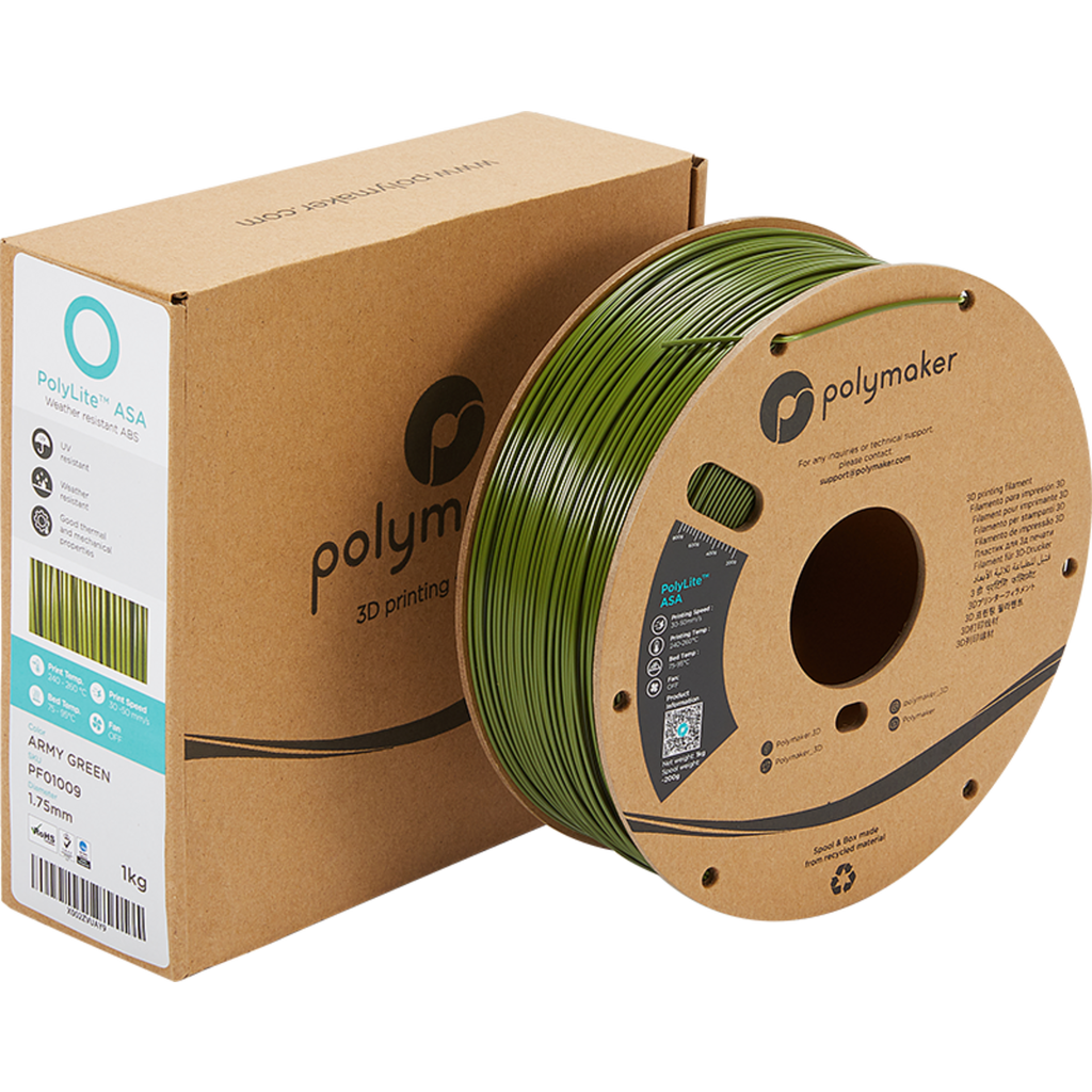 Polymaker PolyLite ASA Army Green - 3DJake