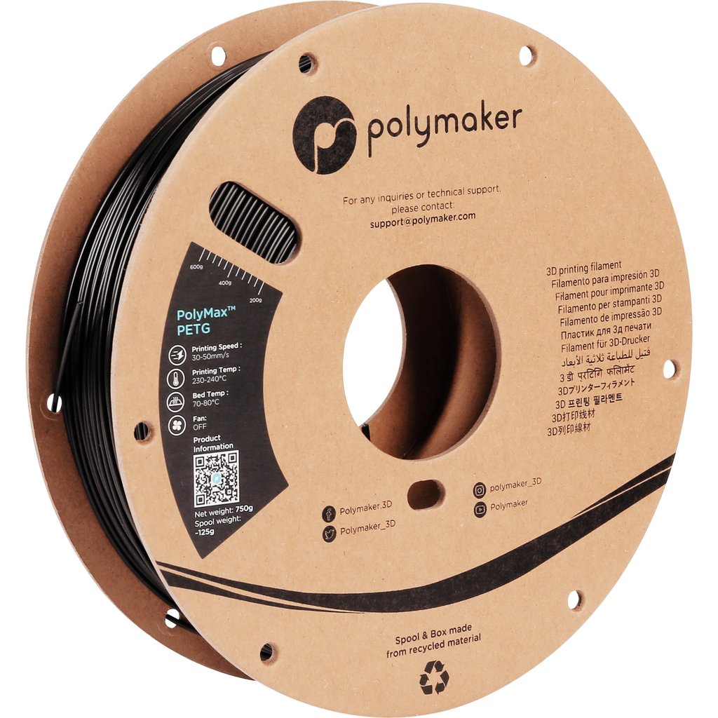 Polymaker PolyMax PETG Noir - 3DJake France