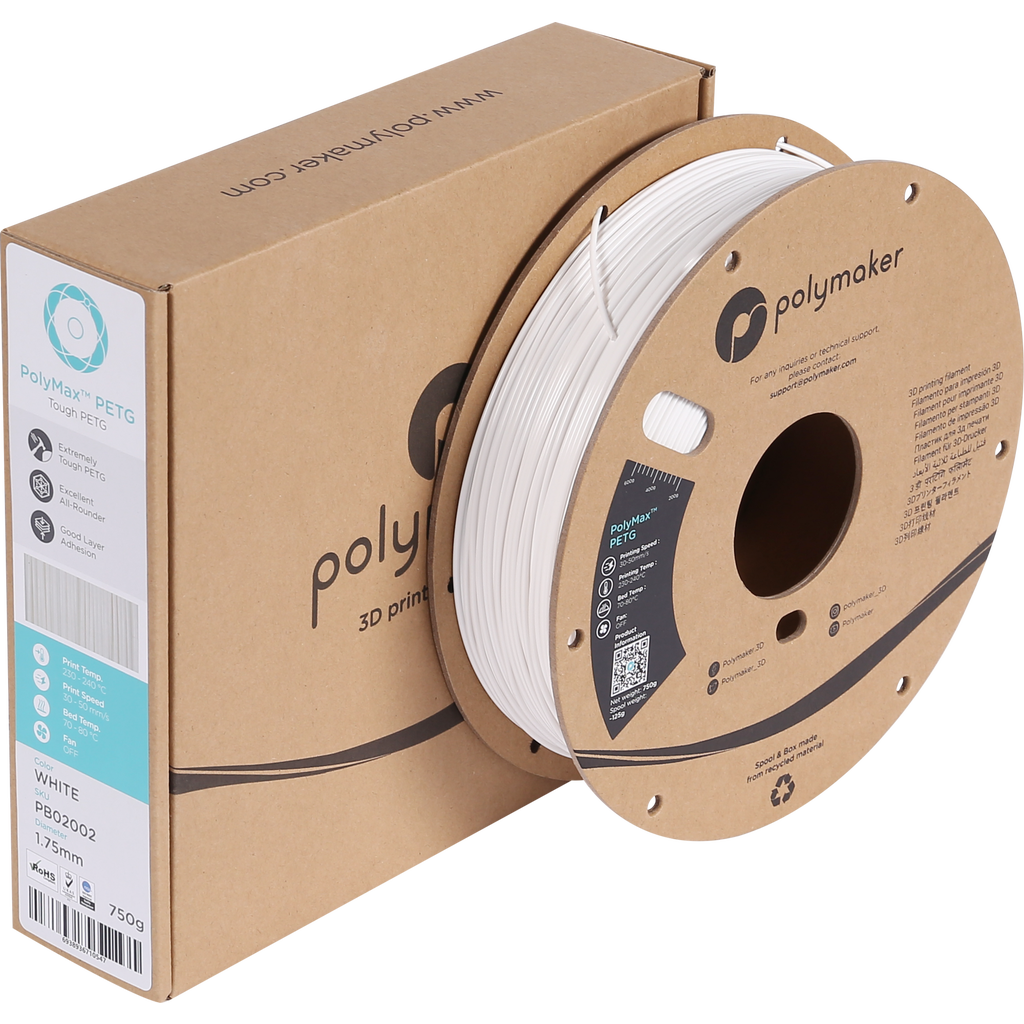 Polymaker PolyMax PETG Weiß - 3DJake Österreich