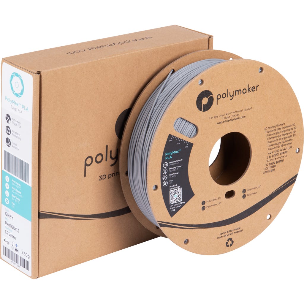 Polymaker PolyMax PLA Grey - 3DJake International