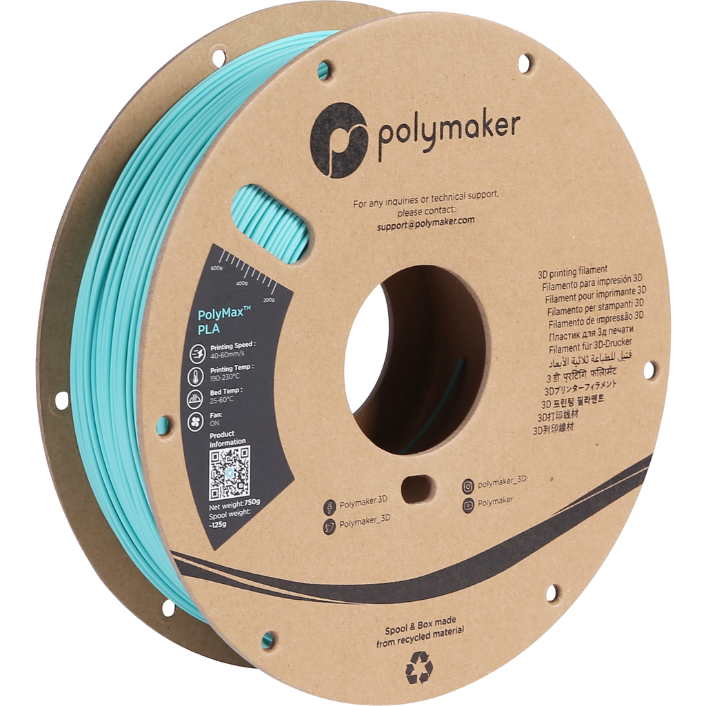 Polymaker PolyMax PLA Turquoise - 3DJake International