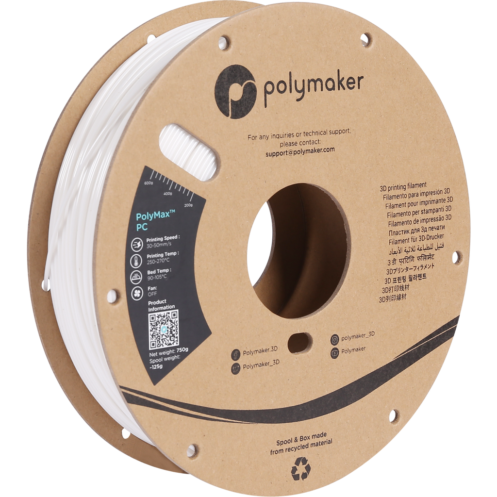 Polymaker Polymax PC Blanc - 3DJake France