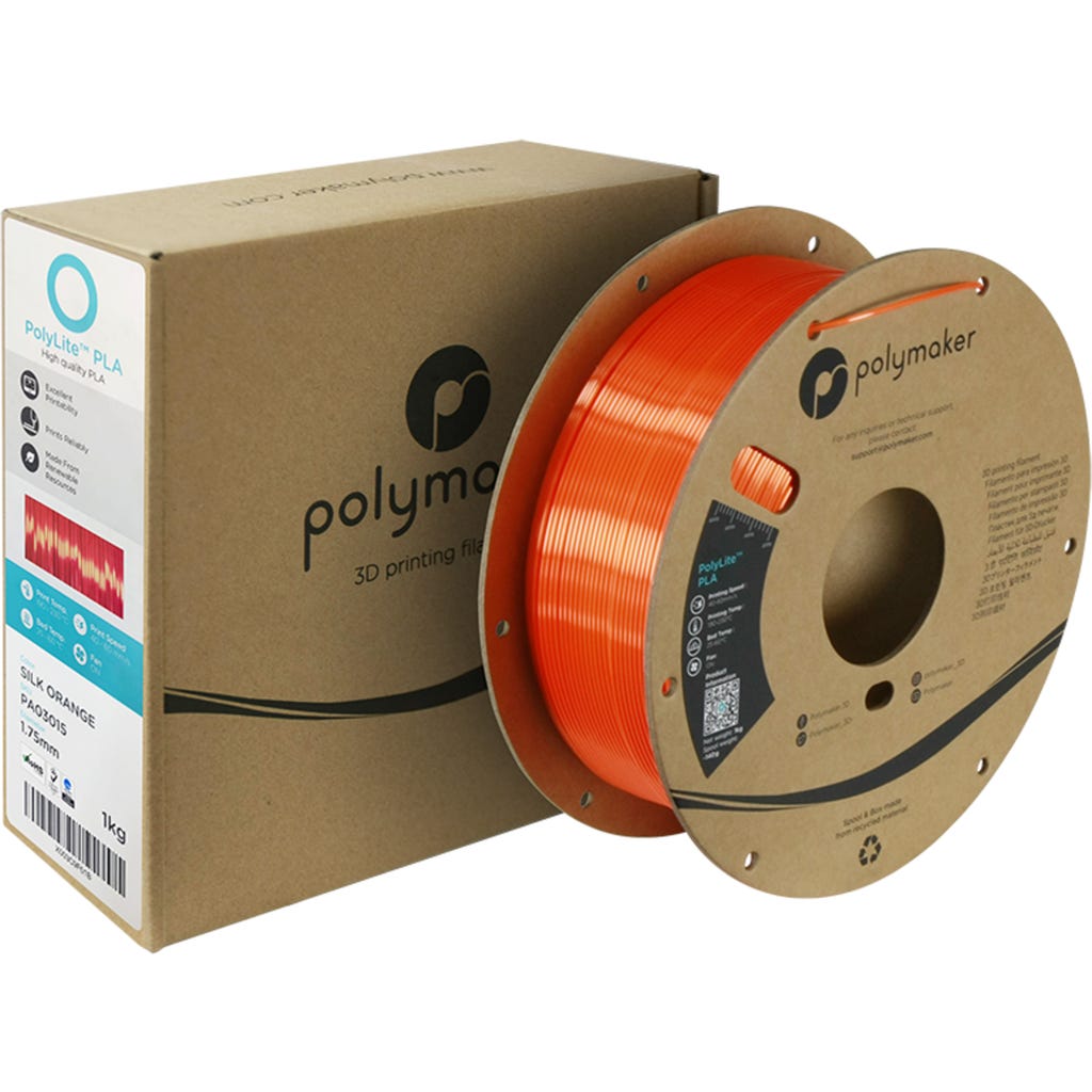 Polymaker PolyLite Silk PLA Orange - 3DJake Nederland