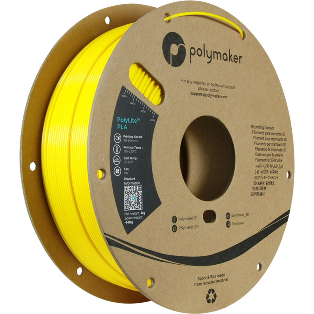 Polymaker PolyLite Silk PLA Jaune - 3DJake France