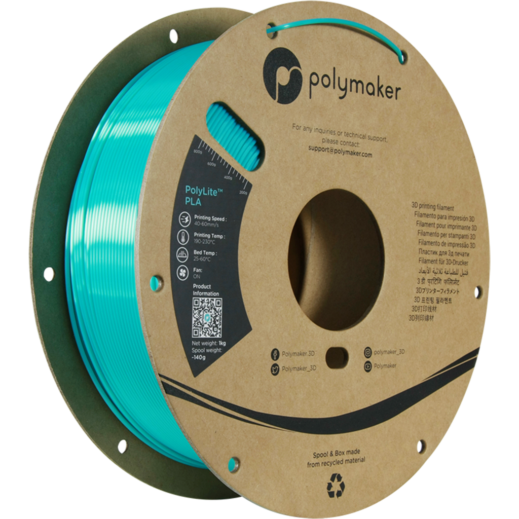 Polymaker PolyLite Silk PLA Teal - 3DJake Deutschland