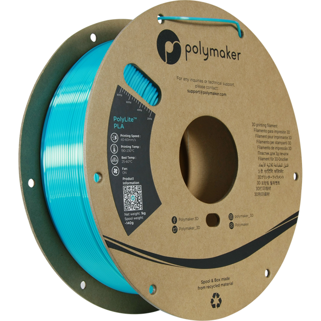 Polymaker PolyLite Silk PLA Light Blue - 3DJake España