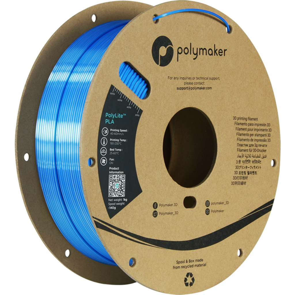 Polymaker PolyLite Dual Silk PLA Beluga Silver-Blue - 3DJake International