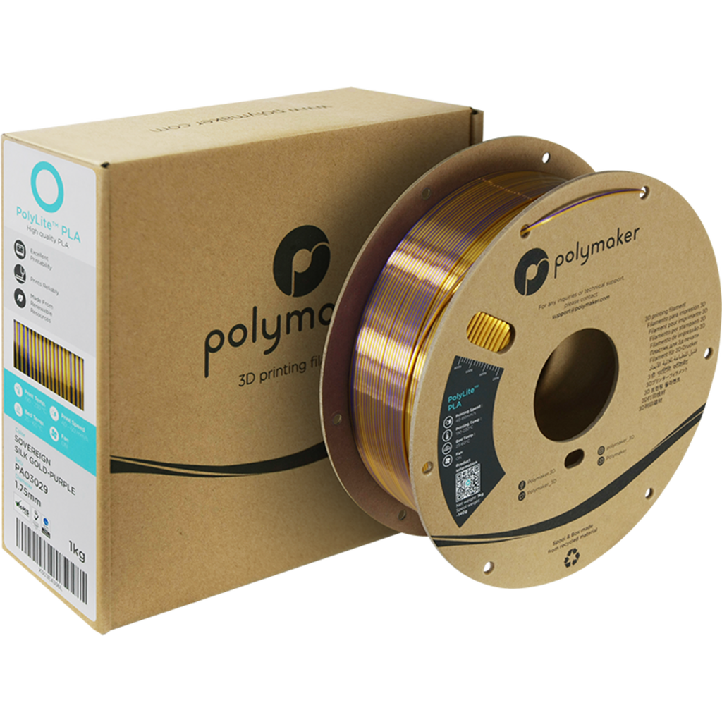 Polymaker PolyLite Dual Silk PLA Sovereign Gold-Purple - 3DJake Hrvatska