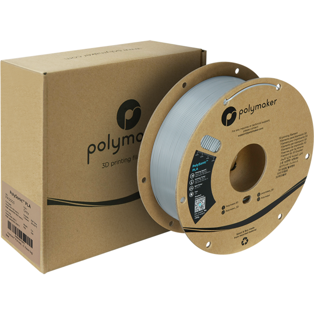 Polymaker PolySonic PLA Grey - 3DJake Ireland