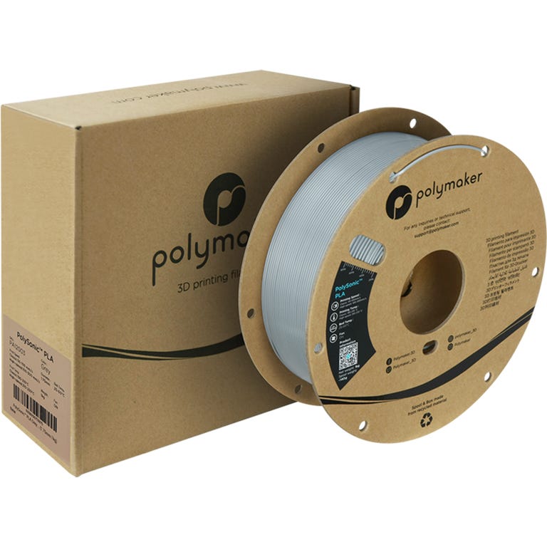 Polymaker PolySonic PLA Grey - 3DJake International