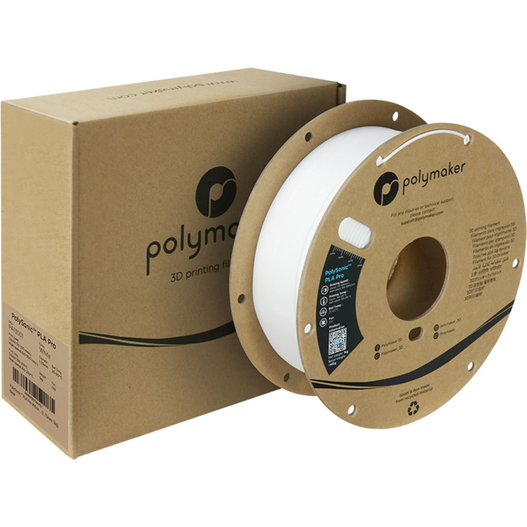 Polymaker PolySonic PLA Pro White - 3DJake Deutschland