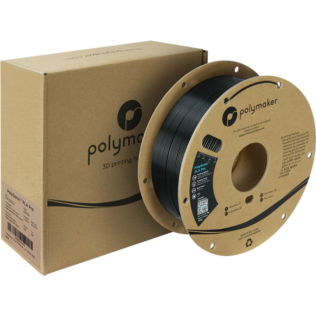 Polymaker PolySonic PLA Pro Noir - 3DJake France