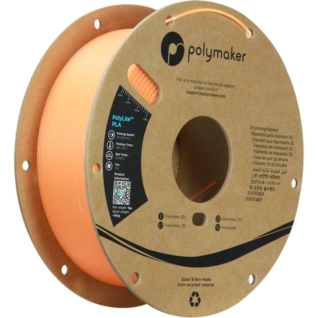 Polymaker PolyLite Luminous PLA Orange - 3DJake