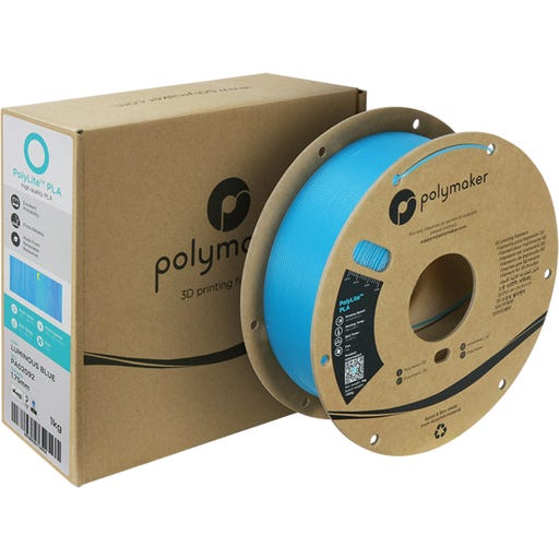 Polymaker PolyLite Luminous PLA Blue - 3DJake Ireland