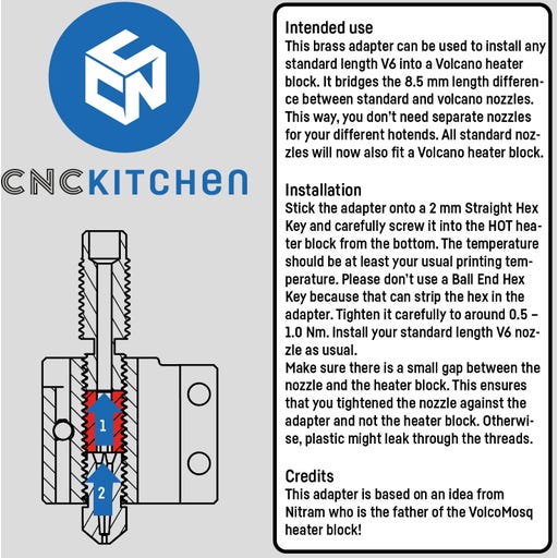 CNC Kitchen Volcano Adapter V3 - 3DJake Ireland