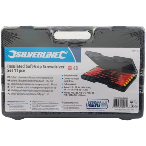 Silverline Insulated Soft Grip Screwdrivers - 11 pieces, 1 set - 3DJake ...