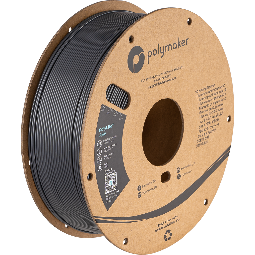 Polymaker PolyLite ASA Dark Grey - 3DJake Ireland