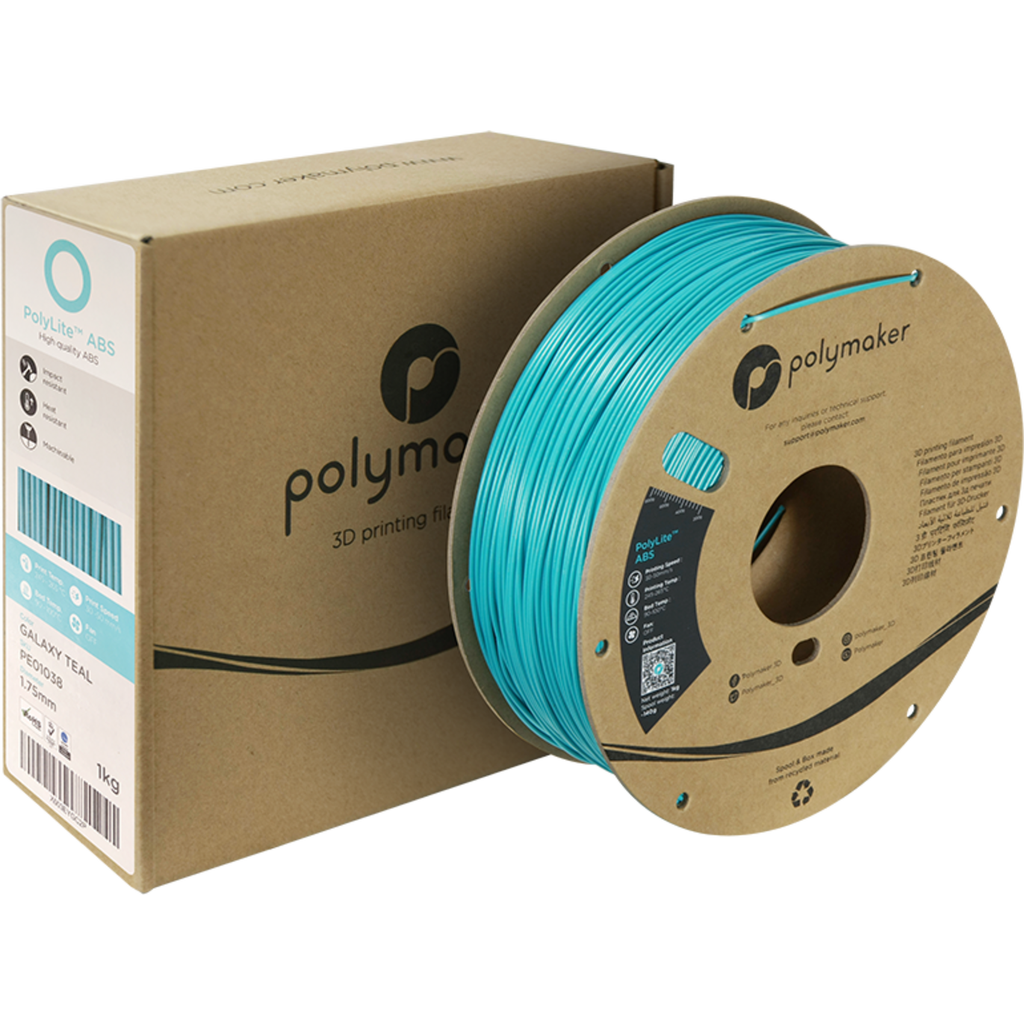Polymaker PolyLite ABS Galaxy Teal - 3DJake France