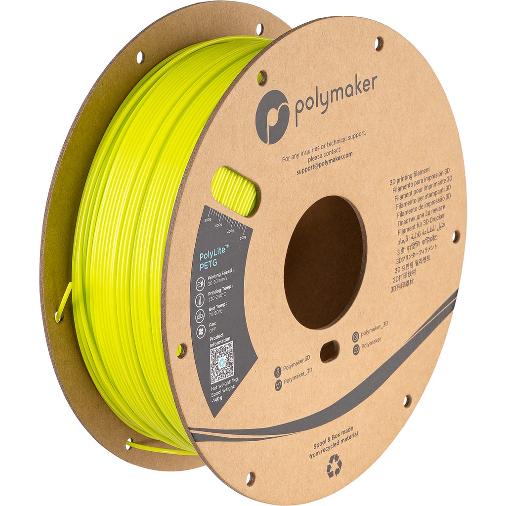 Polymaker PolyLite PETG Lime - 3DJake Česká republika