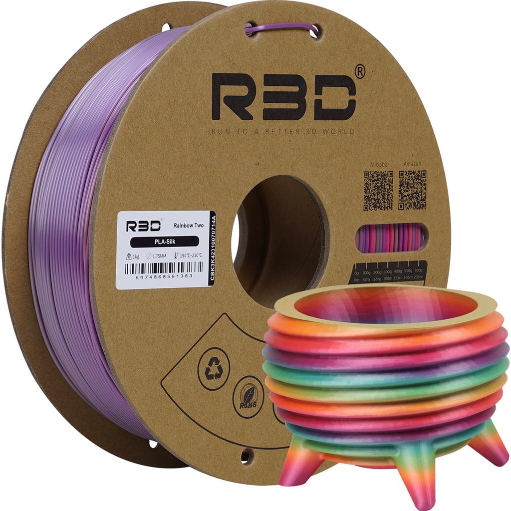R3D PLA Silk Rainbow Two - 3DJake Deutschland