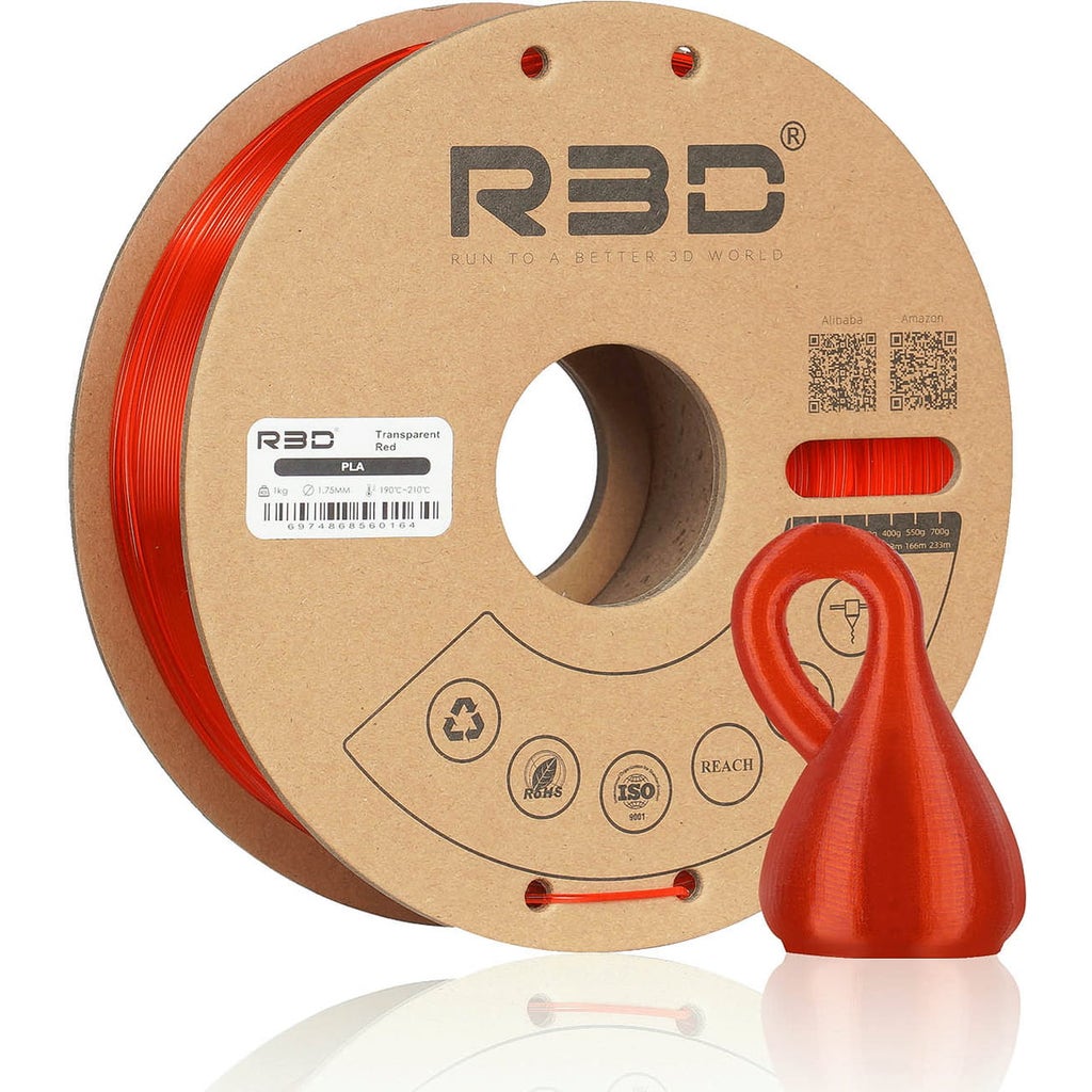R3D PLA Transparent Red - 3DJake Österreich
