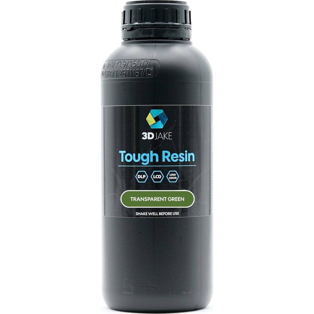 3DJAKE Tough Resin Transparent Green, 1.000 g - 3DJake International