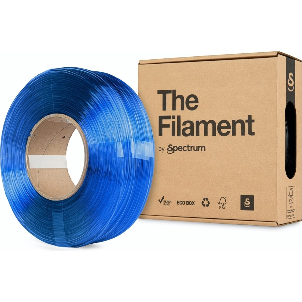 The Filament ReFill PETG Transparent Blue - 3DJake Nederland