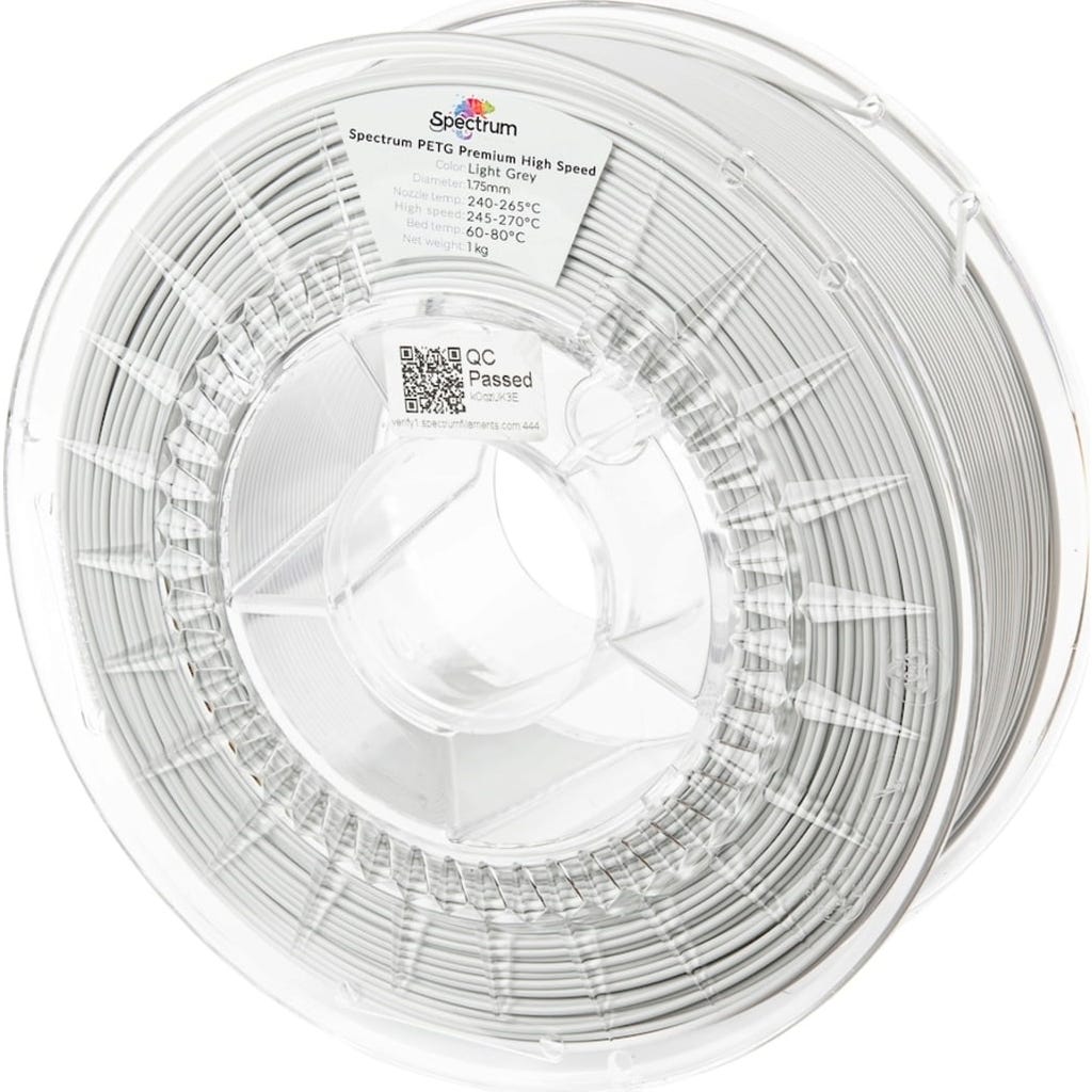 Spectrum PETG Premium High Speed Light Grey - 3DJake Ireland