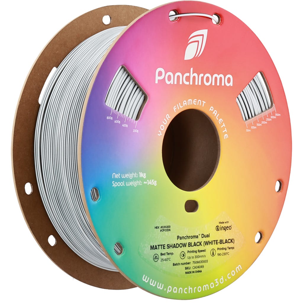Polymaker Panchroma™ PLA Dual Matte Shadow Black (White-Black) - 3DJake ...