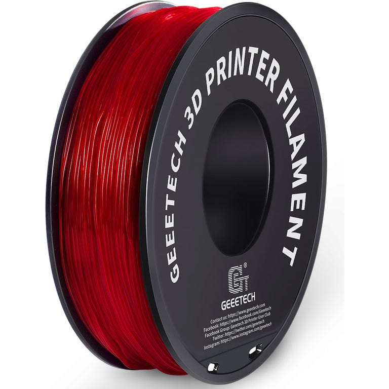 GEEETECH TPU Transparent Red - 3DJake Österreich