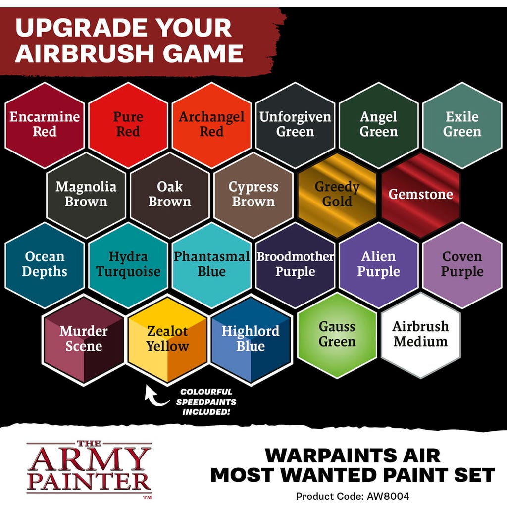 The Army Painter Warpaints Air Most Wanted Set, 1 set - 3DJake ...