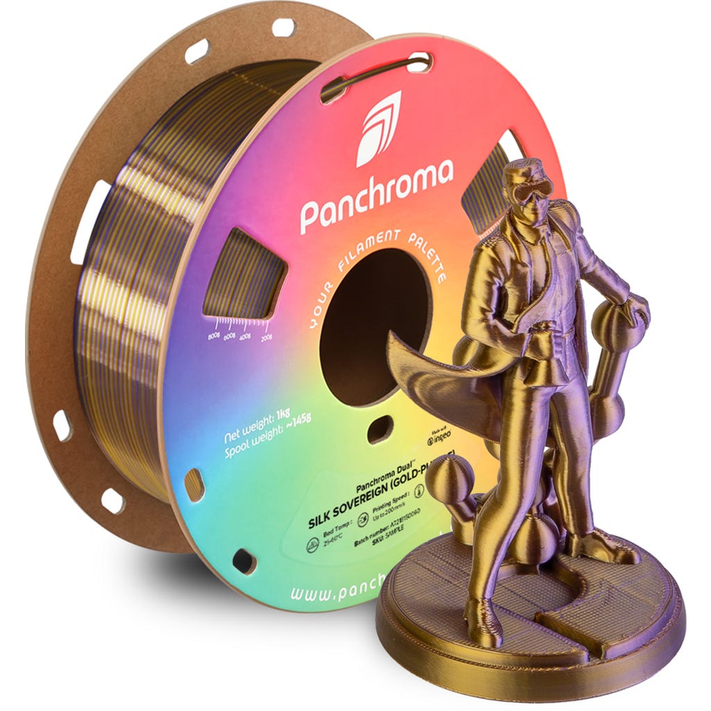 Polymaker Panchroma™ PLA Dual Silk Sovereign (Gold-Purple) - 3DJake Sverige