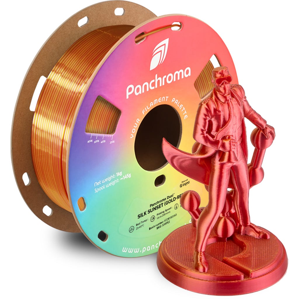 Polymaker Panchroma™ PLA Dual Silk Sunset (Gold-Red) - 3DJake International