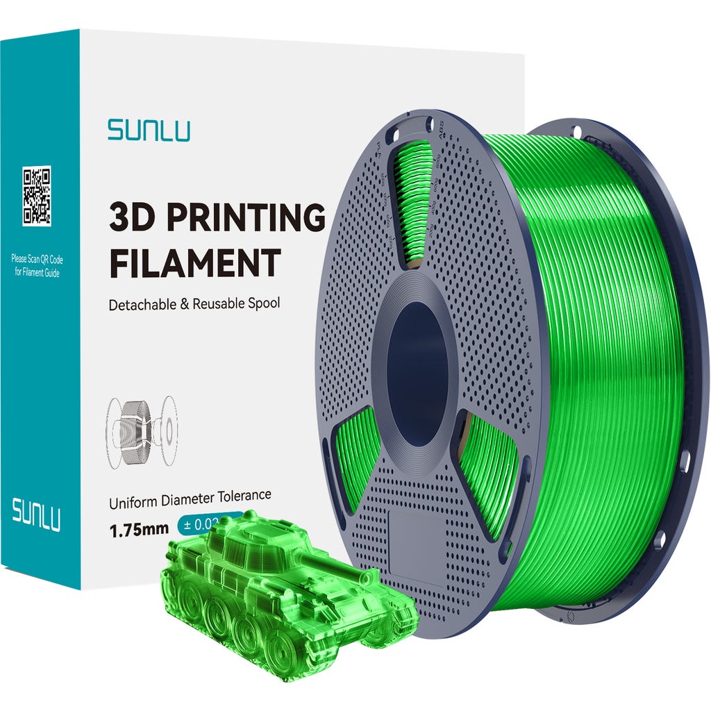 SUNLU PLA Transparent Green - 3DJake Sverige
